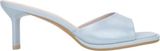 Estro & Luminara Femme, Chaussures, Bleu, Taille: 36 EU Mules &agrave; Talons en Cuir