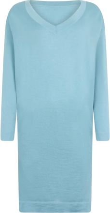 Malo V-neck midi dress - Blau