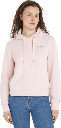 Tommy Hilfiger Sweat à Capuche avec Logo pour, Rose (Rose Fantaisie), XS