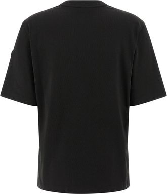 Moncler Logo-Patch Cotton T-Shirt - Black