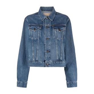 Polo Ralph Lauren Femme, Vestes, Bleu, Taille: 36 FR Veste Trucker en Denim