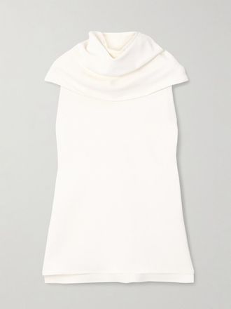 Another Tomorrow Haut En Crêpe À Drapé - Crème