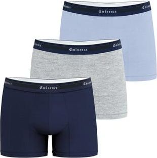 Eminence Lot de 3 boxers unis en coton m&eacute;lang&eacute;