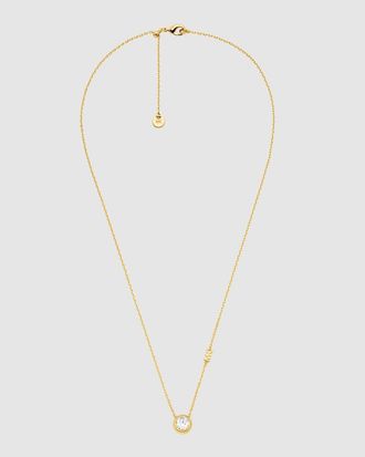 Michael Kors Halskette mit Solit&auml;r-Steinanh&auml;nger in Gold