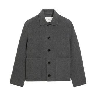 Ami Wool Boxy Buttoned Jacket - - Jackets - Herren - Grau - L