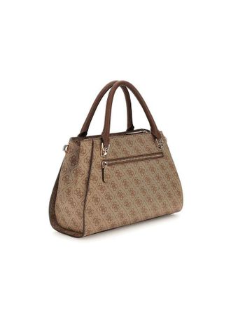 Guess Womens Satchel Bag Latte Logo-Brown Polyurethane - Satchel-Bags Logo/brown