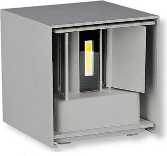 Trade Shop Trade Shop - APPLIQUE LAMPADA MURO DOPPIO LED COB 12W FASCIO REGOLABILE CAMBIA COLORE CCT 3IN1 ES46-3C - Grau