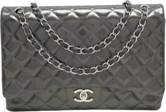 Chanel Sac Double Rabat Pre-owned - Femme - Pre-owned - Gris - Taille: ONE Size