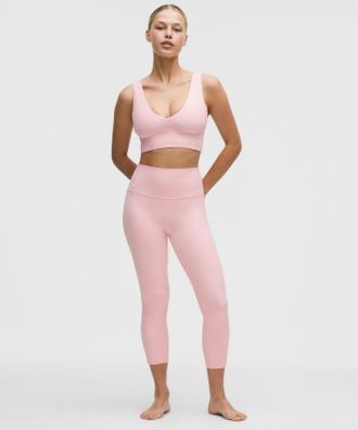 lululemon Align Crop Leggings mit hohem Bund f&uuml;r Frauen - 58 cm - Gr&ouml;&szlig;e 14 in Pink Pearl