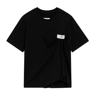 Maison Margiela Jersey-Textur Raffiniertes T-Shirt - - Tops - Herren - Schwarzk - S
