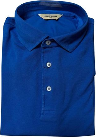 Gran Sasso Homme, Tops, Bleu, Taille: 3XL Polo Vintage Piqu&eacute;