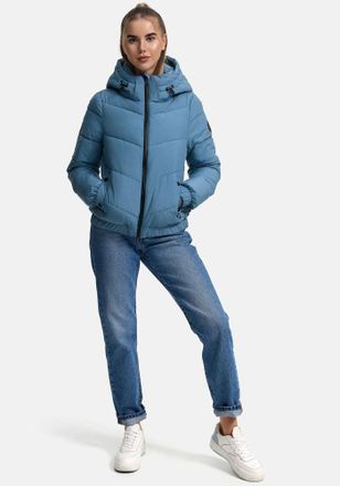 Marikoo Winterjacke MARIKOO Nayanaa, Damen, Gr. XS, blau (powder blau), Obermaterial: 100% Polyester, Innenseite: 100% Polyester, Jacken Winterjacke, mit abne