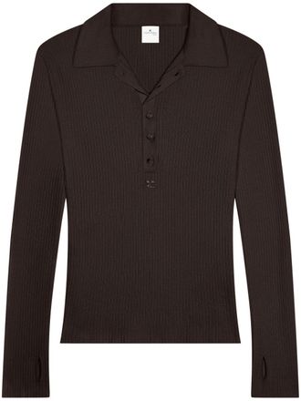 Courrèges polo en laine mélangée - Marron
