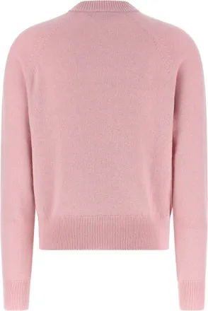 Balmain Cashmere Blend with Lion Head Buttons Sweater - Pink