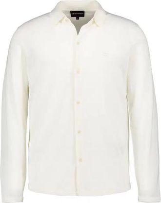 Emporio Armani Herren Cardigan wei&szlig; Schurwolle unifarben