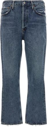 A Gold E Femme, Jeans, Bleu, Taille: W30 Riley High Rise Straight Crop