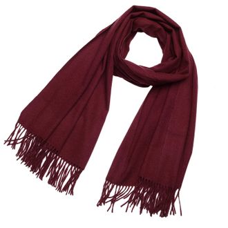 DonDon Schal Damen Winter Wollschal Winterschal gro&szlig; und flauschig 200 x 70 cm - Dunkelrot