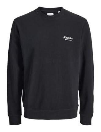 Jack & Jones Jjearchive Graphic Sweat &agrave; col Rond Noos, Noir, L