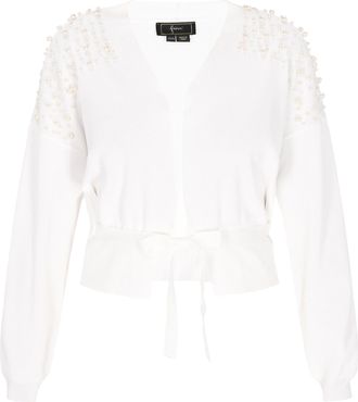 Faina Strickjacke Frauen Wei&szlig;