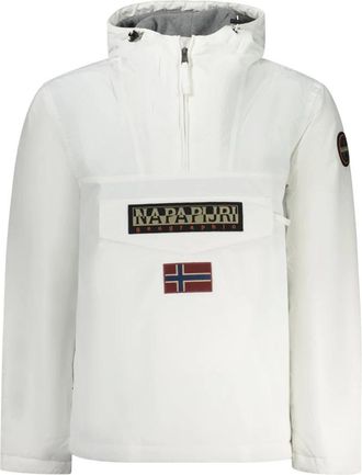 Napapijri Homme, Vestes, Blanc, Taille: 2XL Veste Blanche Rainforest avec Capuche