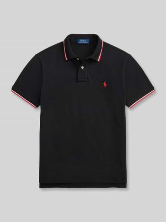 Polo Ralph Lauren Regular Fit Poloshirt aus reiner Baumwolle mit Kontraststreifen