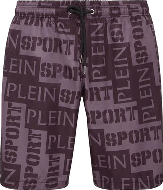 Plein Sport Logo-Print Badeshorts - - Sport - Herren - Lila - S
