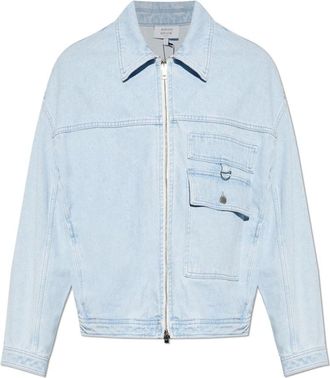 Maison Kitsun&eacute; Homme, Vestes, Bleu, Taille: M Zipped Denim Jacket