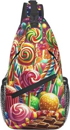 Generic Sac &agrave; dos color&eacute; avec sucettes, sac &agrave; bandouli&egrave;re chocolat, sac &agrave; dos de voyage, sac &agrave; dos &agrave; bandouli&egrave;re pour homme, sac &agrave; dos de randonn&eacute;e