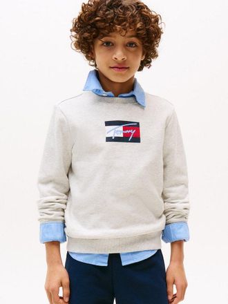 Tommy Hilfiger Sweatshirt TOMMY SCRIPT FLAG SWEATSHIRT für Kinder bis 16 Jahre, Flag-Logo-Druck