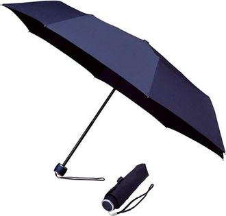 Impliva Mini max Parapluie pliant - Résistant au Vent Bleu Marine Regenschirm, 25 cm, Blau (Bleu Marine)