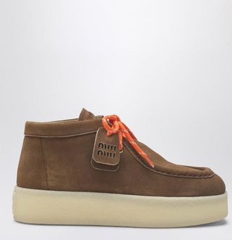 Miu Miu Platform ankle boots in cinnamon suede