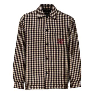 Dr&ocirc;le de Monsieur Oversized Stepp-Karohemd - - Shirts - Herren - Beige - M