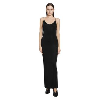 Saint Laurent Knit Cassandre Chain Backless Dress