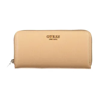 Guess Femme, Accessoires, Beige, Taille: ONE Size Portefeuille Amorette zipp&eacute;