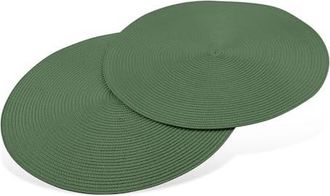 Fackelmann Balance Tischset - 2er Set, Dunkelgrün, Strapazierfähig, 38 x 38 cm - Optimal für den täglichen Gebrauch