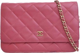 Chanel Hobo Bags - Classic Lambskin Wallet on Chain - Gr. unisize - in Gold - f&uuml;r Damen