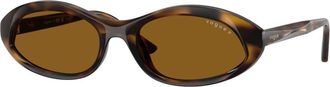 Vogue Eyewear Vogue - Lunettes de soleil ovales - Femme - Accessoires - Brun - Taille: 55 MM