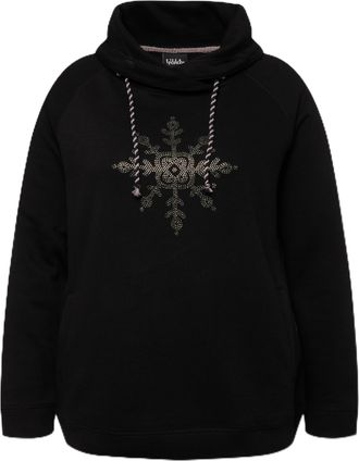 Ulla Popken Damen, gro&szlig;e Gr&ouml;&szlig;en, Sweatshirt mit Strass-Eisstern
