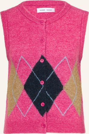 Sams&oslash;e & Sams&oslash;e Sams&oslash;e Sams&oslash;e Strickweste Sanoura Mit Alpaka Und Merinowolle pink