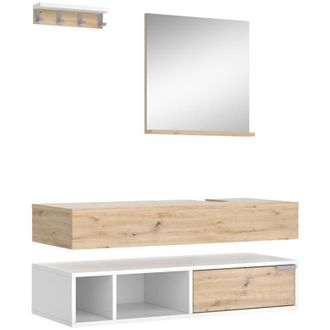 Vicco Ensemble de meubles de salle de bain Henri, Blanc, 4 parties