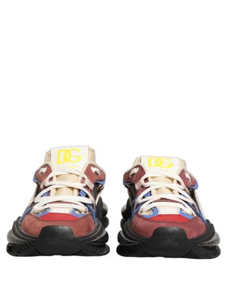 Dolce & Gabbana Mens Multicolor Panelled Airmaster Sneakers Shoes Fabric