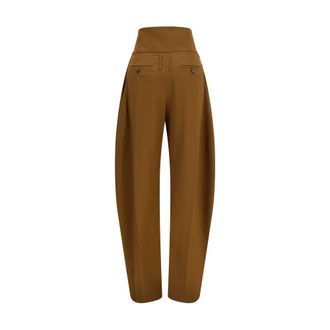 Ferragamo Womens Brown Wool Oves Aries Casual Pants