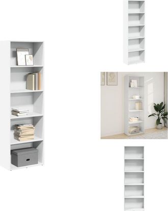 vidaXL Bibliothèque blanc 60x30x189 cm bois dingénierie - Bibliothèque - Bibliothèques - Étagère - Armoire De Rangement