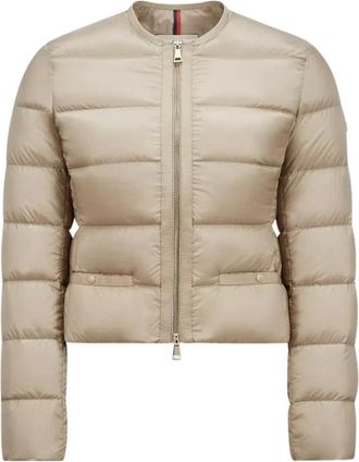Moncler Femme, Vestes, Beige, Taille: 40 FR Laurine Short Down Jacket