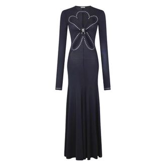 Paco Rabanne Schwarzes Blumen Cut-Out Kleid - - Dresses - Damen - Schwarzk - S