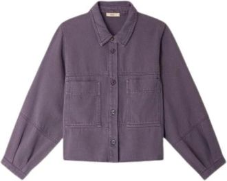 Sessun Homme, Blouses et Chemises, Violet, Taille: XS Leone Overshirt