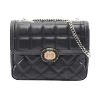 Gucci Pre-owned Sac bandouli&egrave;re en cuir Deco - Femme - Pre-owned - Noir - Taille: ONE Size