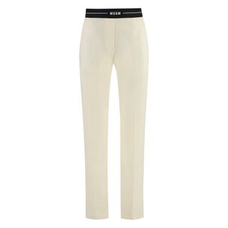 Msgm Wollhose - - Trousers - Damen - Beige - XS