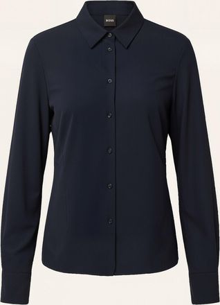 HUGO BOSS Casual Bluse Bronta_Tuesday Extra-Slim Fit blau