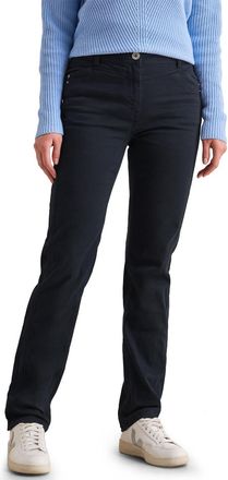 Cecil Damen B378690 Straight Leg Hose, Universal Blue, 28W / 32L EU